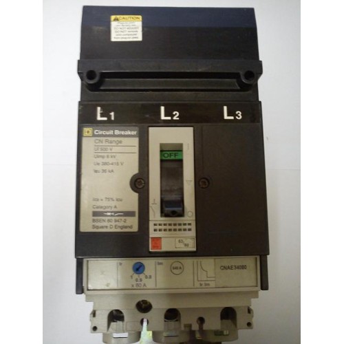 Square D CNAE34080 63/80a Triple Pole Mccb